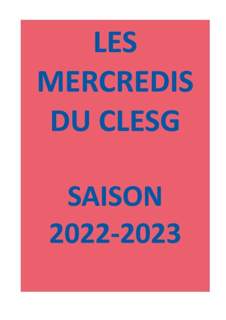 Guide des mercredis 2022-2023 | CLESG Guide des mercredis 2022-2023 | CLESG